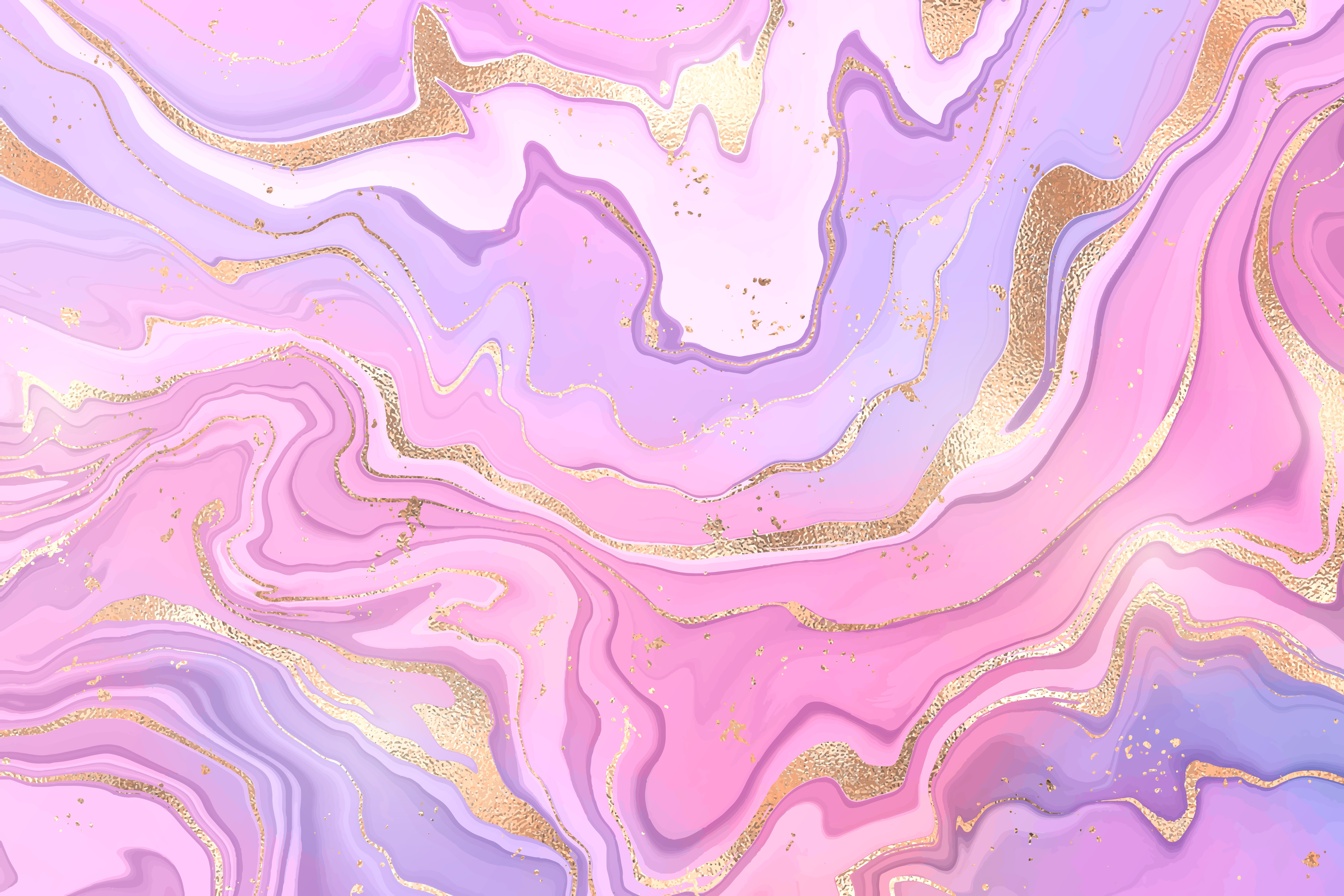 Wrought Studio™ Followill Gradient Rose Violet Liquid Marble | Wayfair
