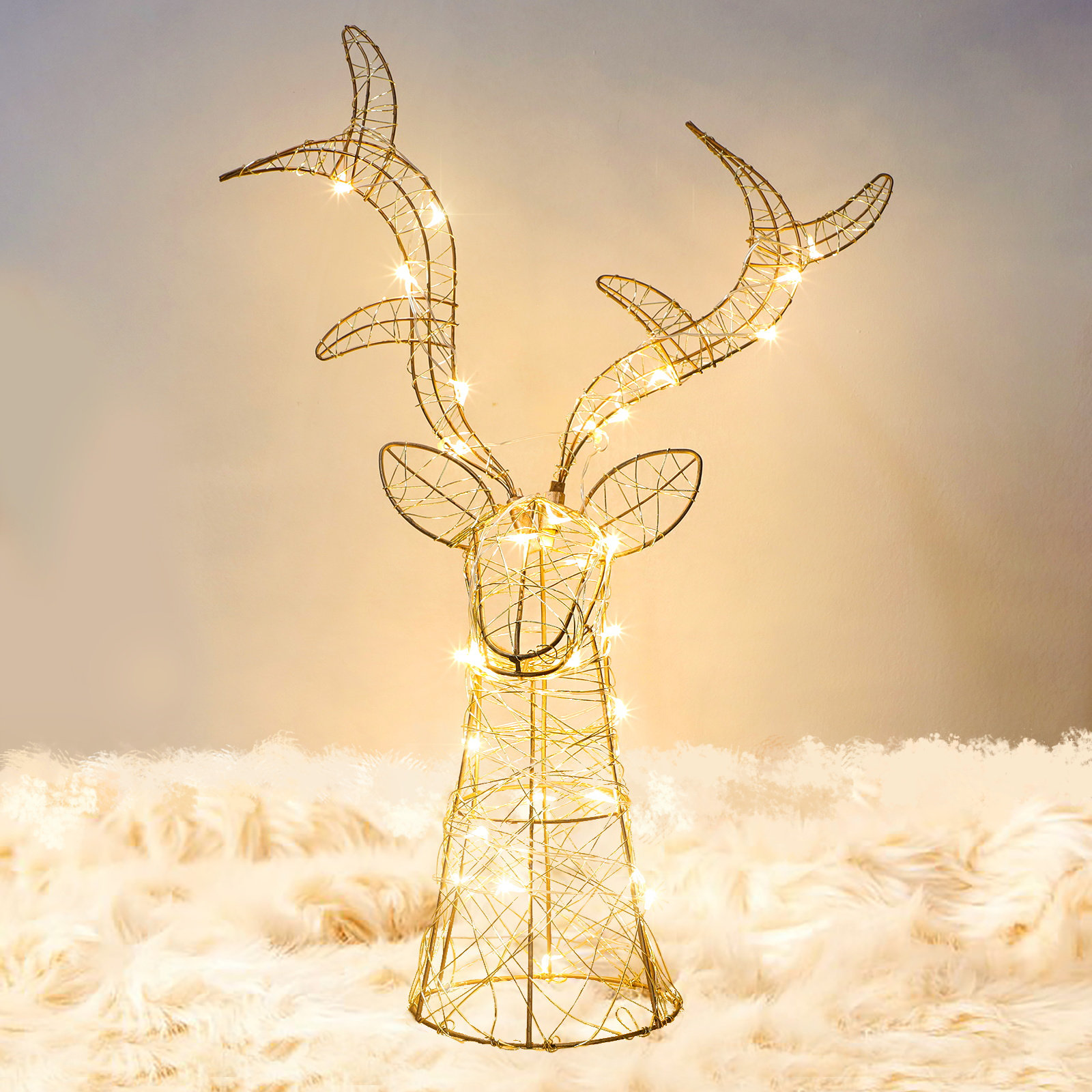 The Holiday Aisle® Jeylianis Indoor 10'' Plug-in Fairy String Light ...