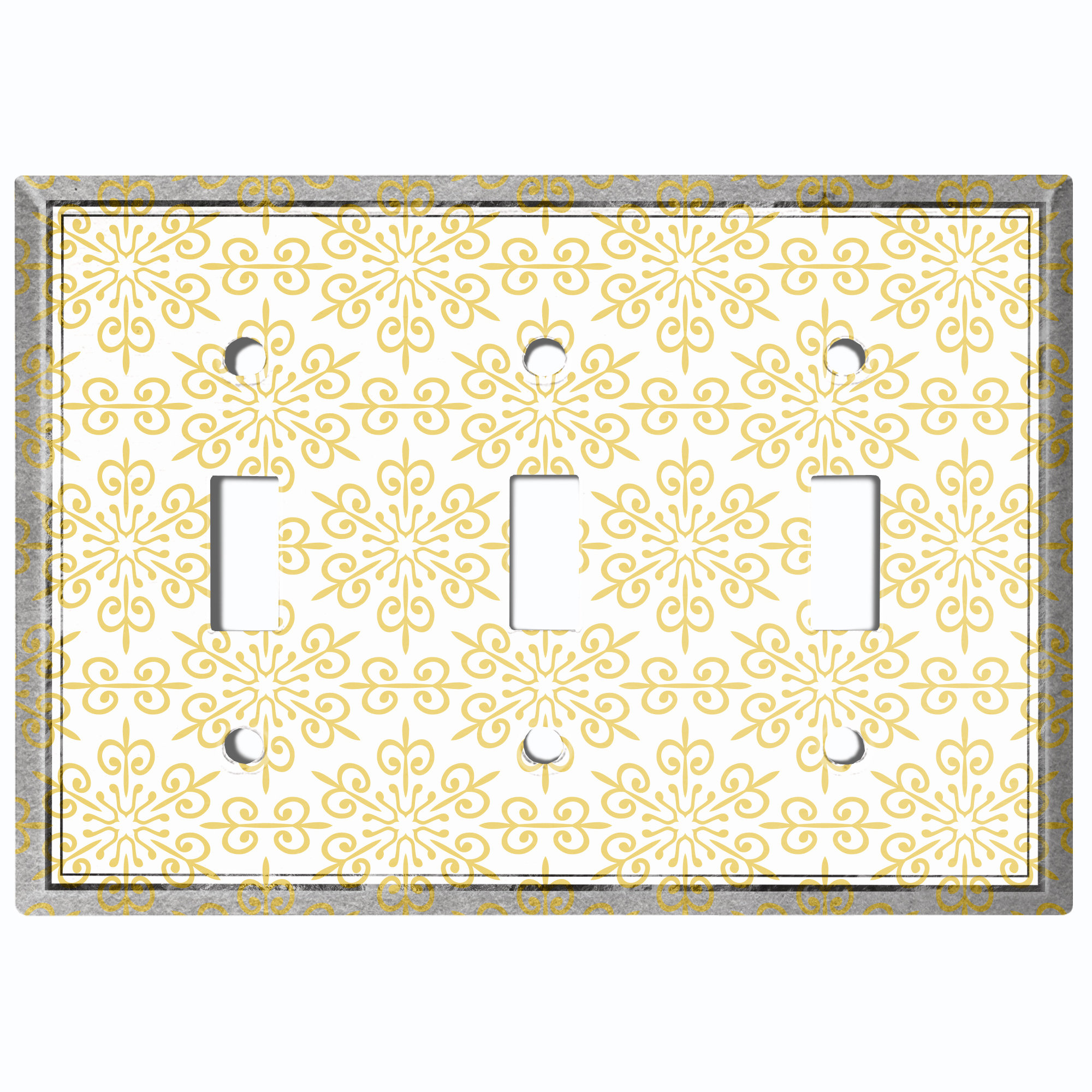 WorldAcc Christmas Elegant Bright Star 3-Gang Toggle Light Switch Wall ...