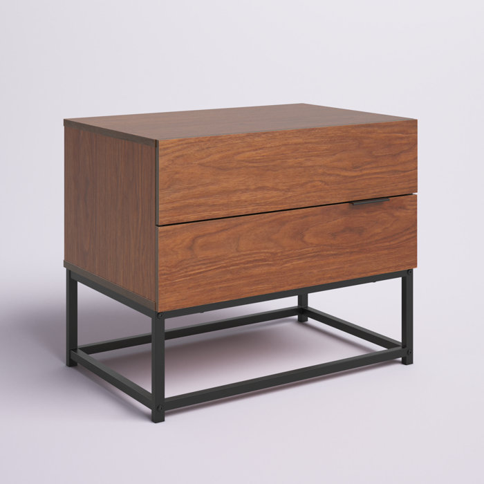 Wade Logan® Ashaunte 2 Drawer NightStand & Reviews | Wayfair