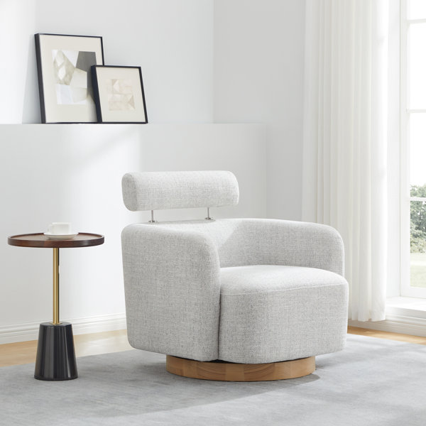 Wade Logan® Becerril Upholstered Swivel Barrel Chair & Reviews | Wayfair