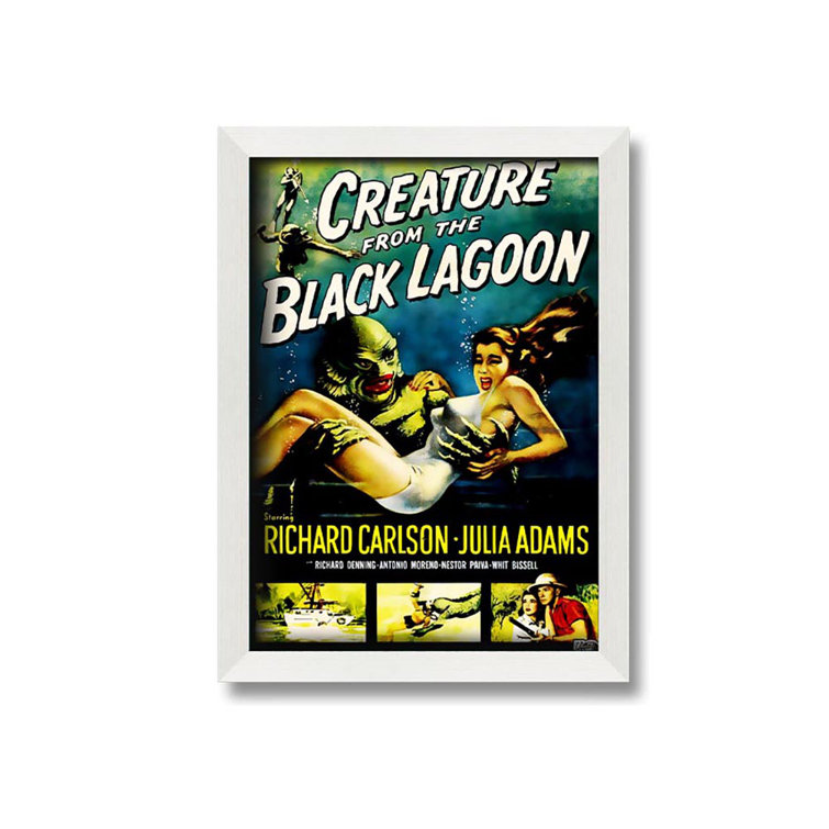 Happy Larry Creature From The Black Lagoon Framed Print Wall Art ...