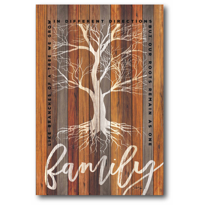 Winston Porter 'Family Tree' Graphic Art Print on Wrapped Canvas | Wayfair