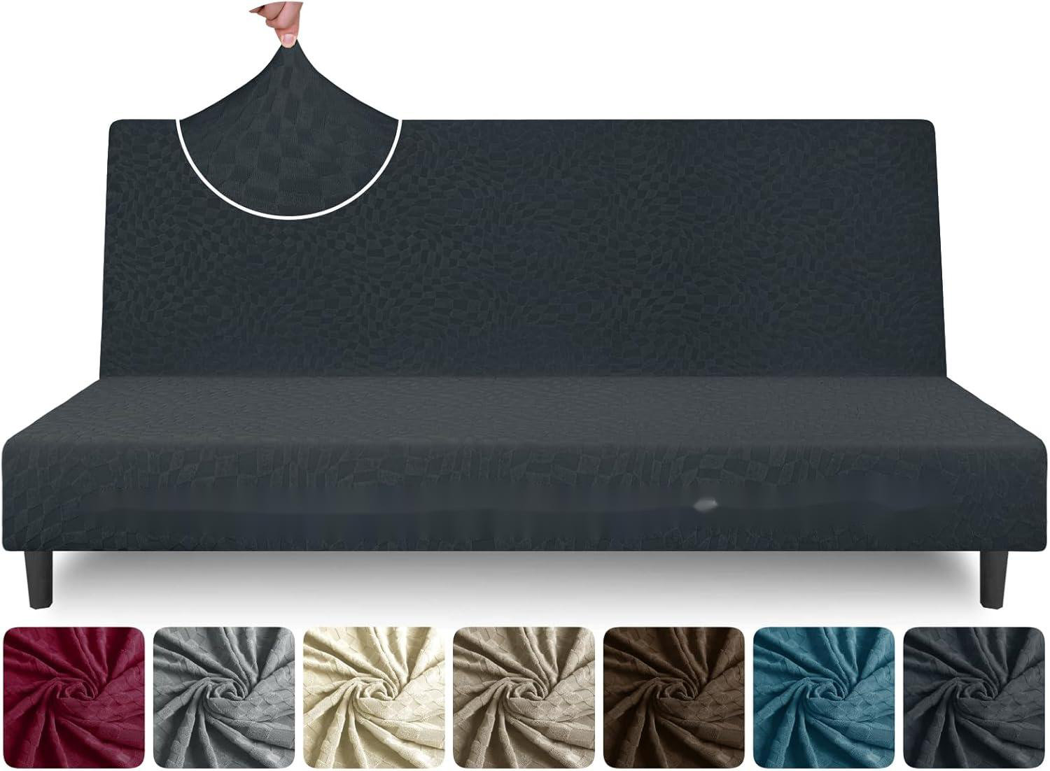 Latitude Run® Stretch Futon Covers Full Size 2024 Fashion Armless Sofa ...