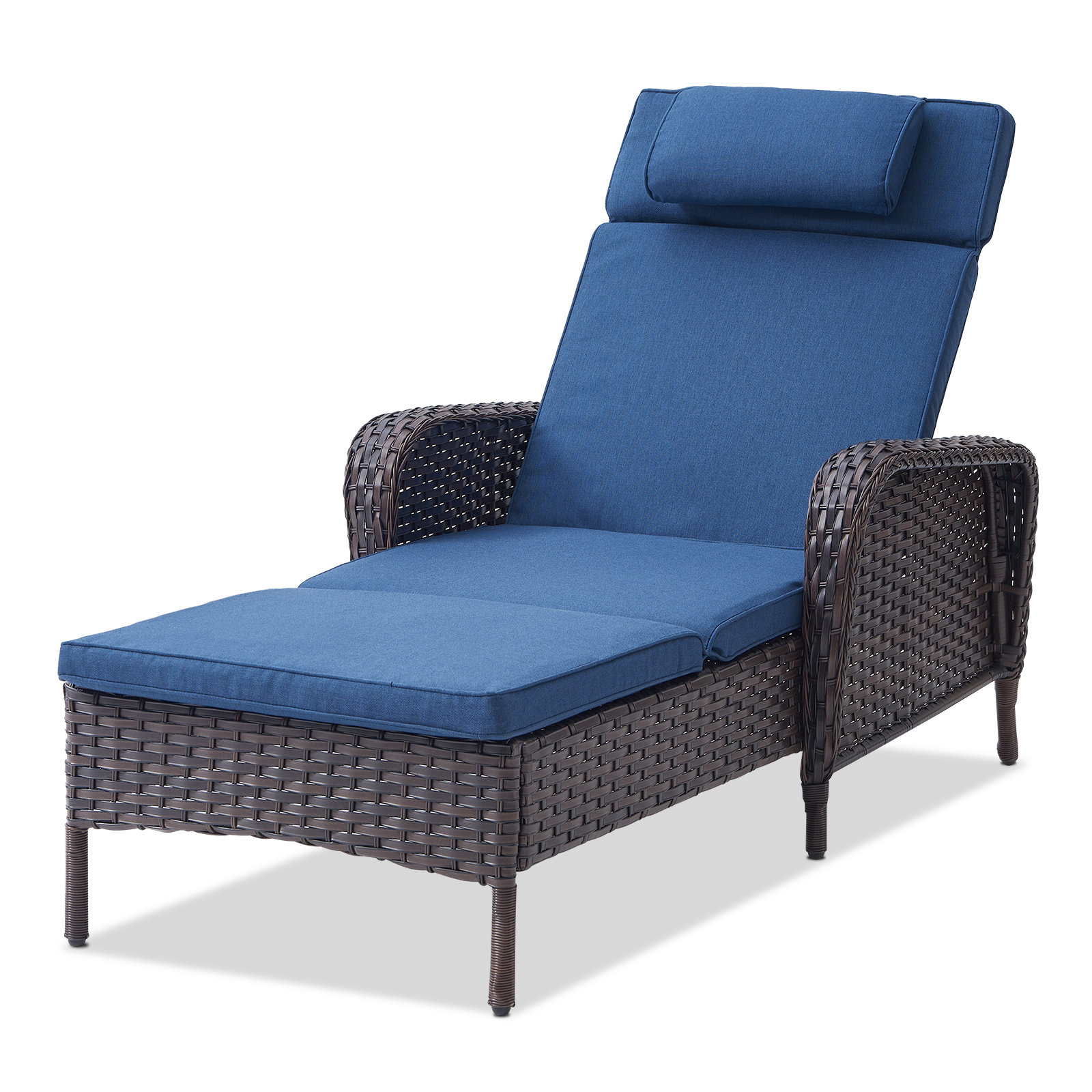 Winston Porter Wendye Adjustable Outdoor Chaise Lounge Chair With 5 ...