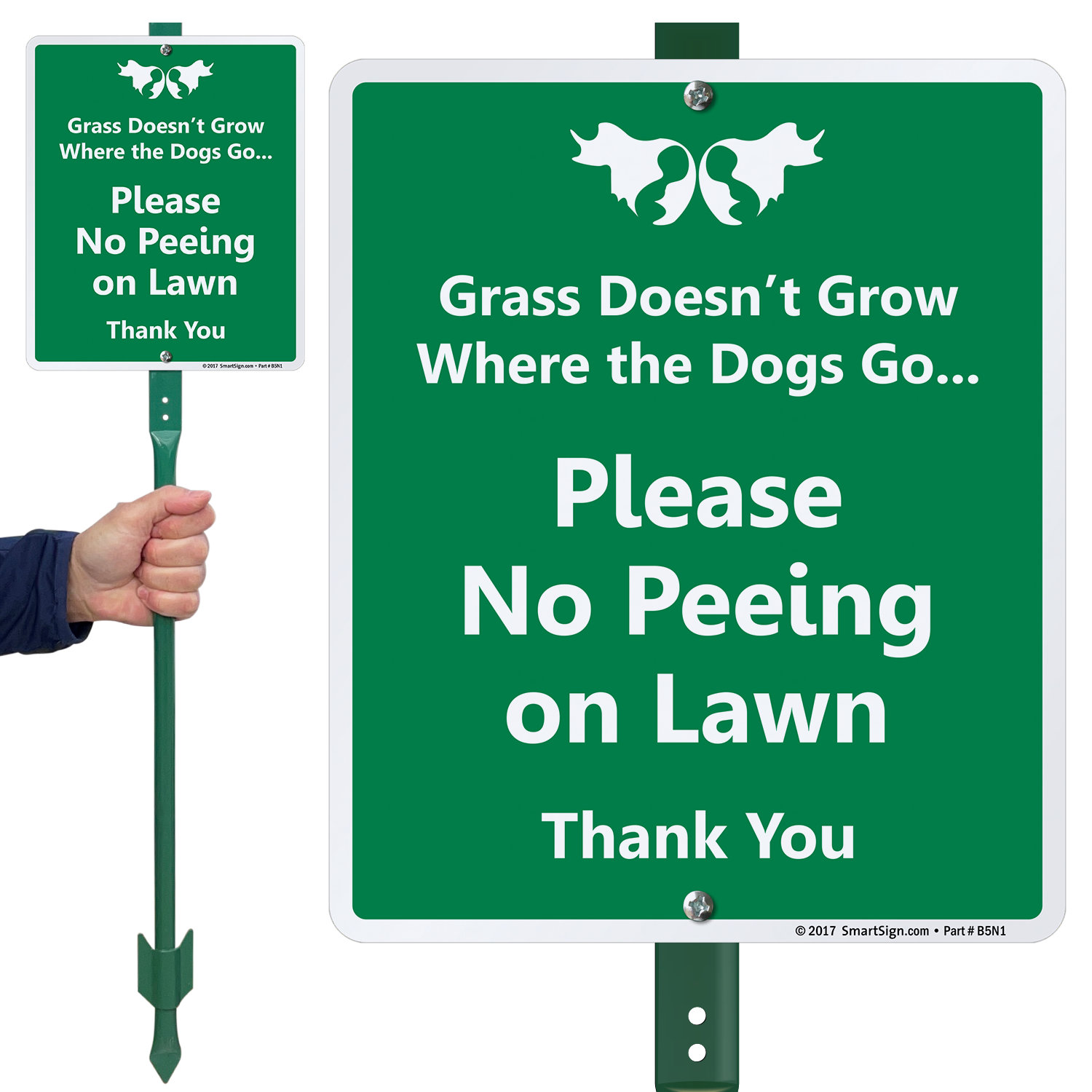 SmartSign Funny No Peeing Dog Sign and Stake Kit - Wayfair Canada