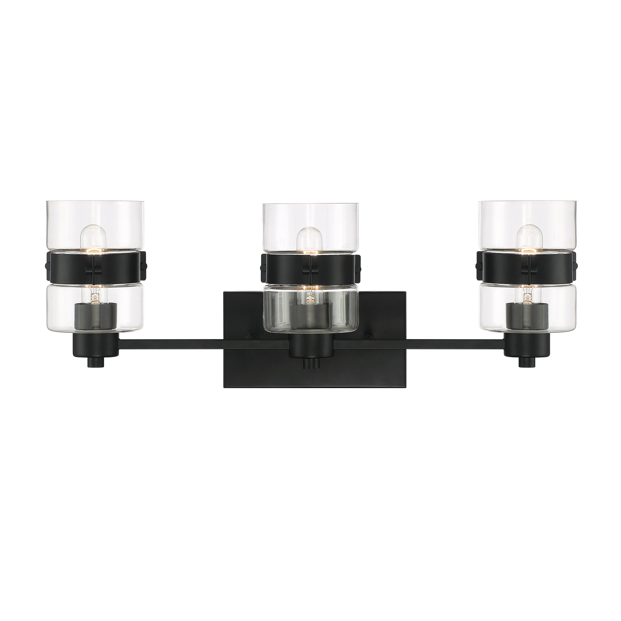 Trent Austin Design® Mccurley 3-Light Dimmable Matte Black Vanity Light ...