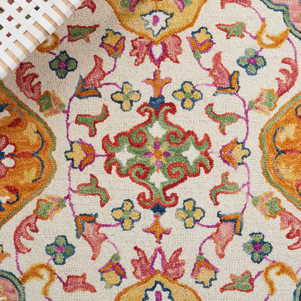 Langley Street Ferrera Hand Tufted Wool Floral Rug & Reviews | Wayfair