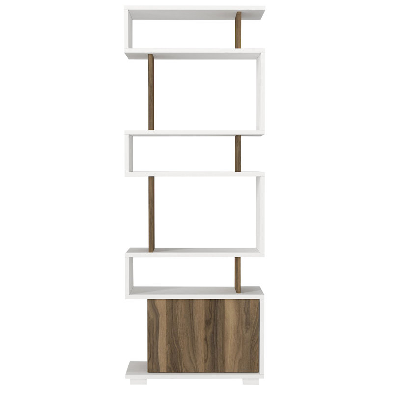 Ebern Designs Geometric Storage Bookcase | Wayfair
