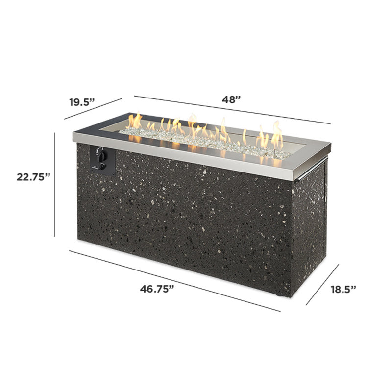 The Outdoor GreatRoom Company Crystal Fire Stucco Propane/Natural Gas ...