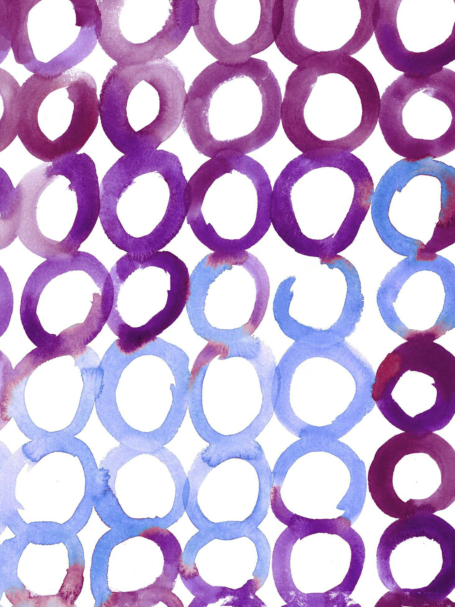 Wrought Studio™ Brush Os Purple - Wrapped Canvas Print | Wayfair