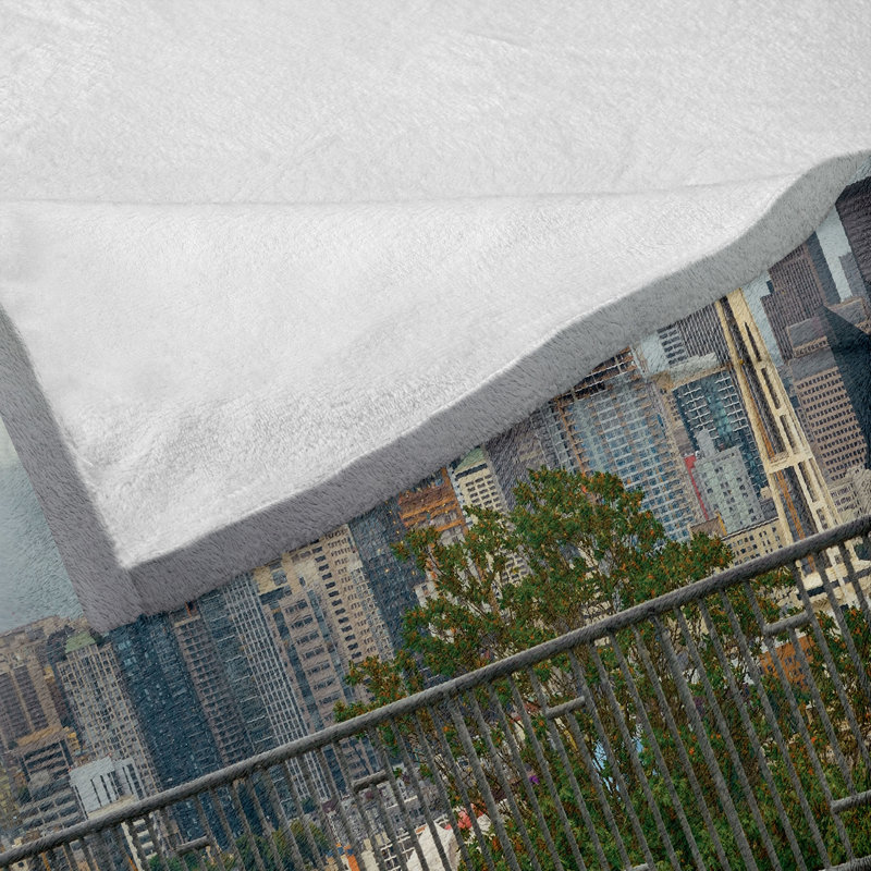 Ambesonne Seattle Skyline Fleece Throw Blanket Kerry Park View ...