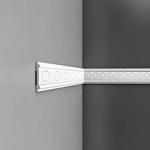 Orac Decor High Density Polyurethane, Primed White 3 3/8" H x 78" W x 5 ...