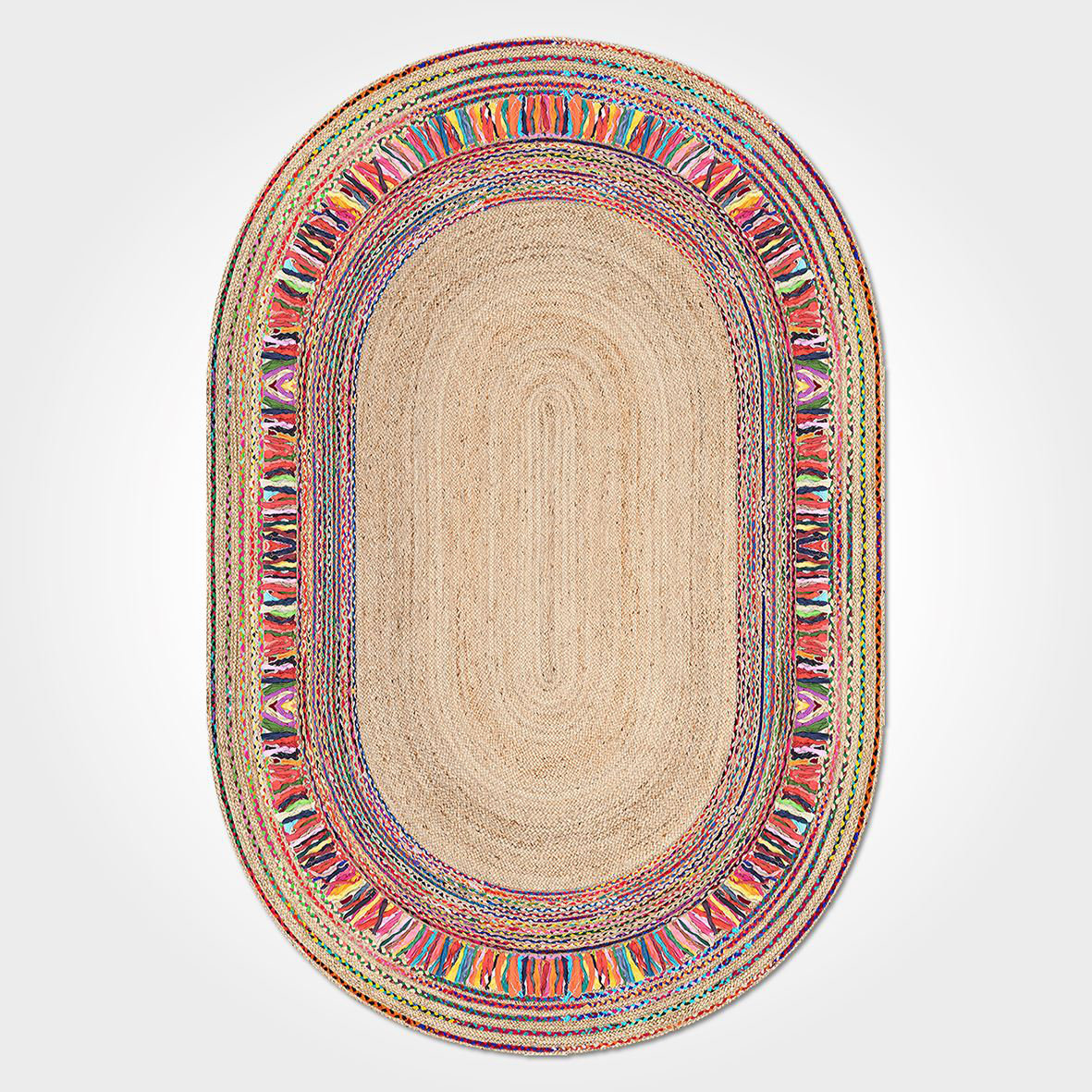 Bungalow Rose Oval Scuderi Indoor/Outdoor Area Rug with Non-Slip ...