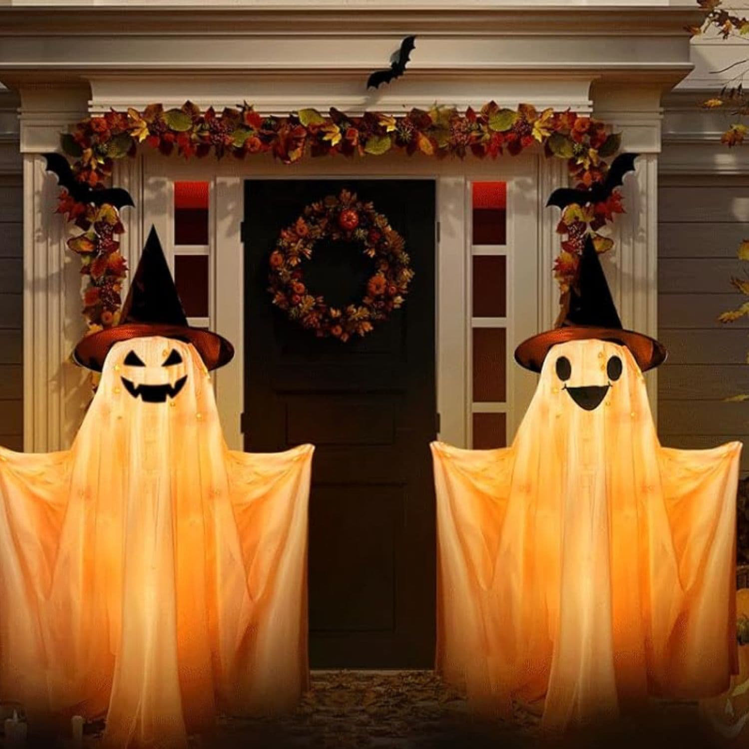 The Holiday Aisle® 2 Packs Large Light-Up Ghost Decor | Wayfair