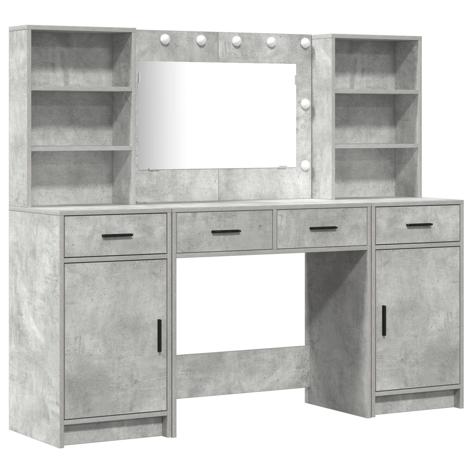 Latitude Run® Dressing Table Set 3 Pcs Concrete Grey 78.5 X 41 X 135 Cm ...