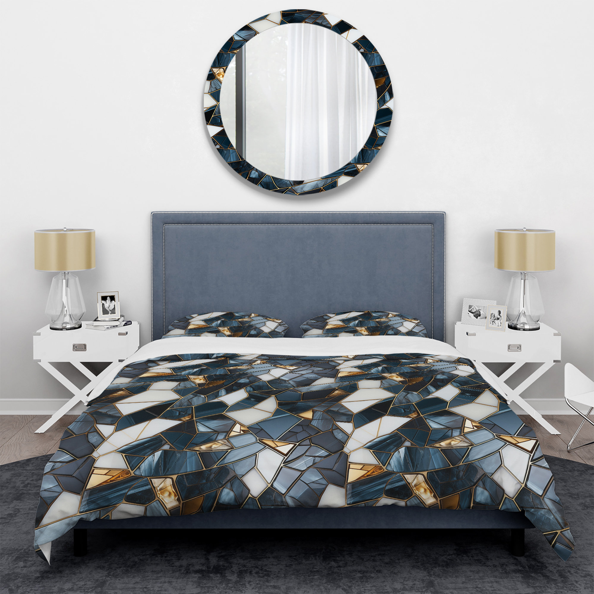 Design Art Urban Chic Marble Pattern - Ensemble de housse de couette en ...