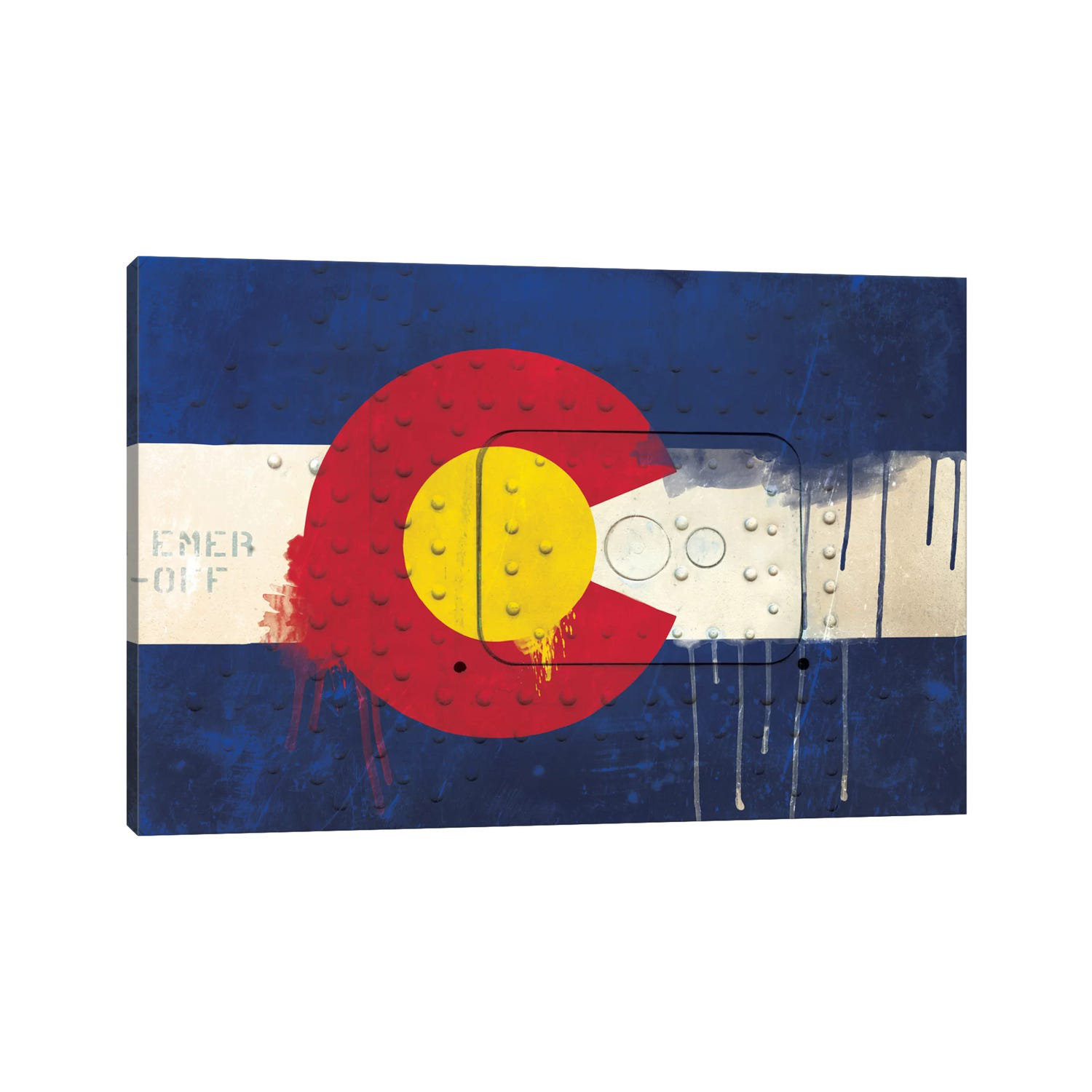 ClassicLiving Colorado Paint Drip State Flag - Wrapped Canvas Graphic ...