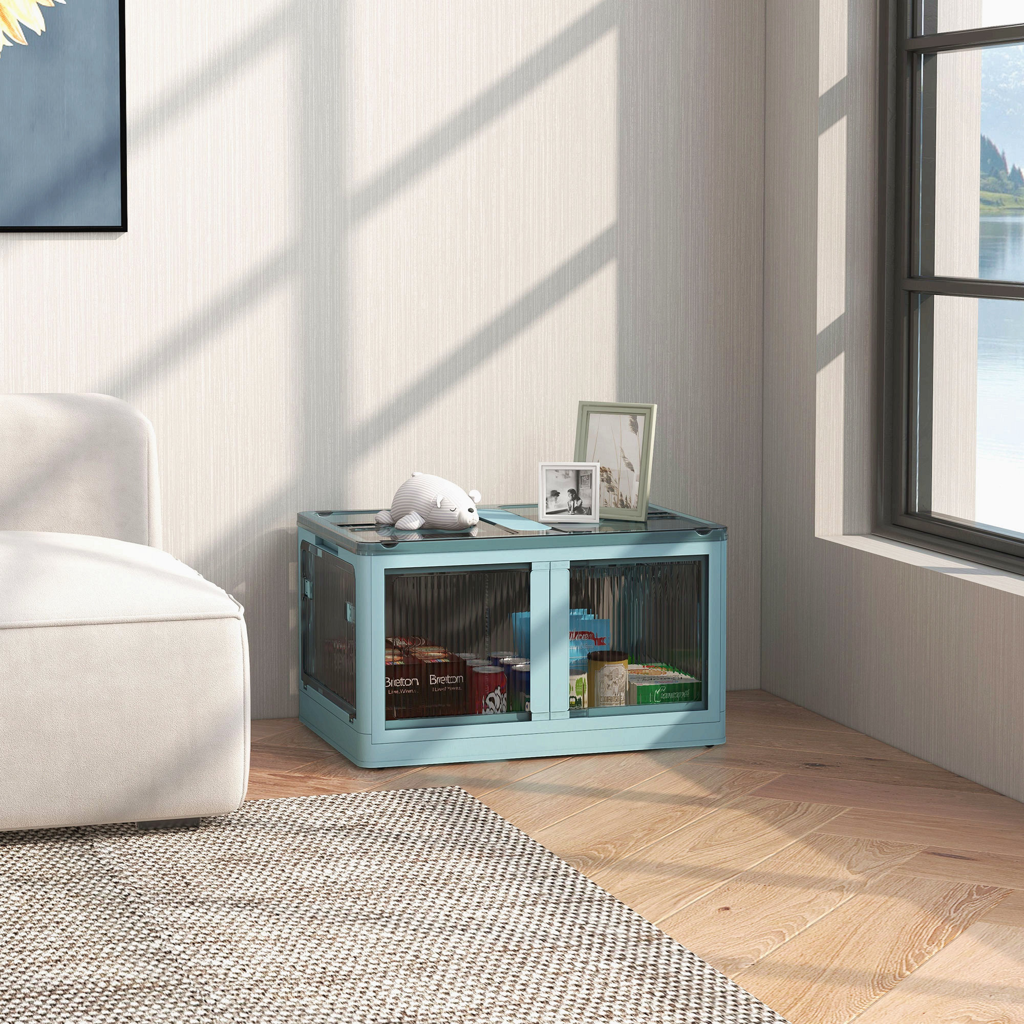 Rebrilliant Stackable Storage Bins With Lids, Wheels, And Collapsible ...