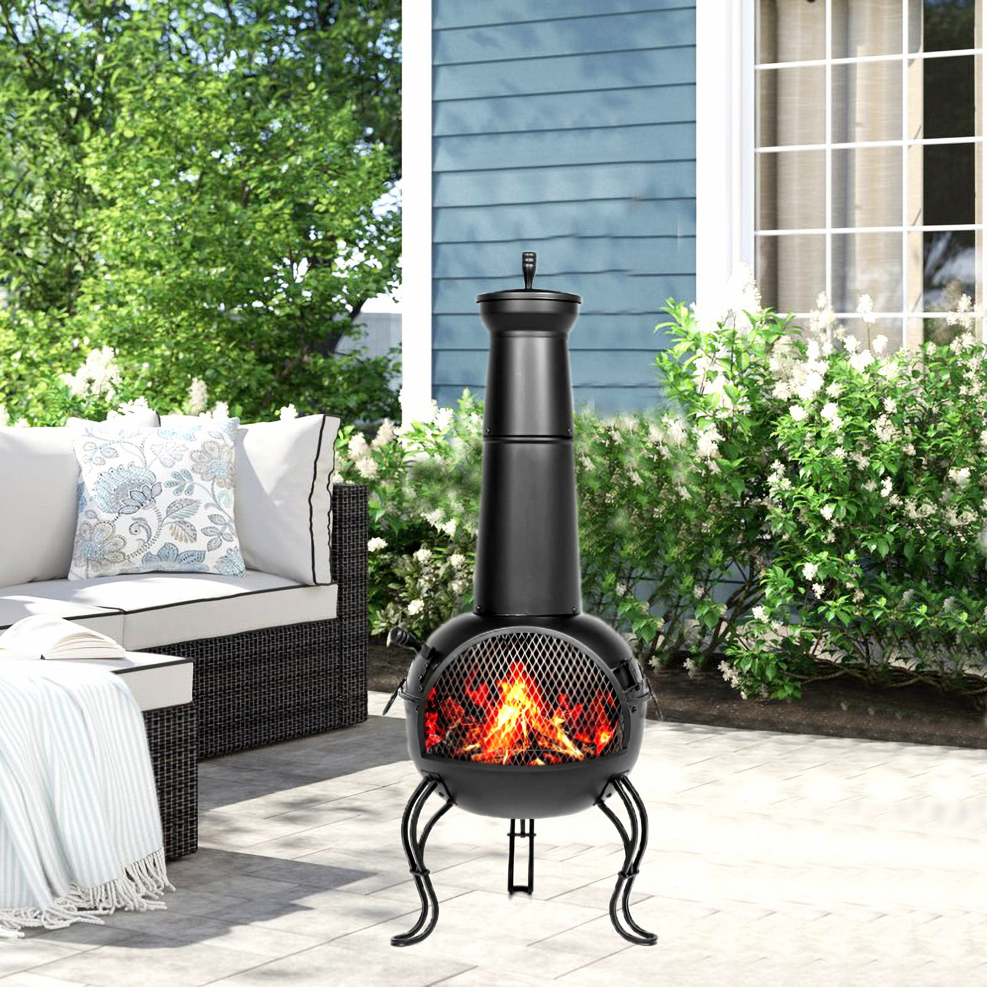 Arlmont & Co. Wood Burning Outdoor Chiminea | Wayfair