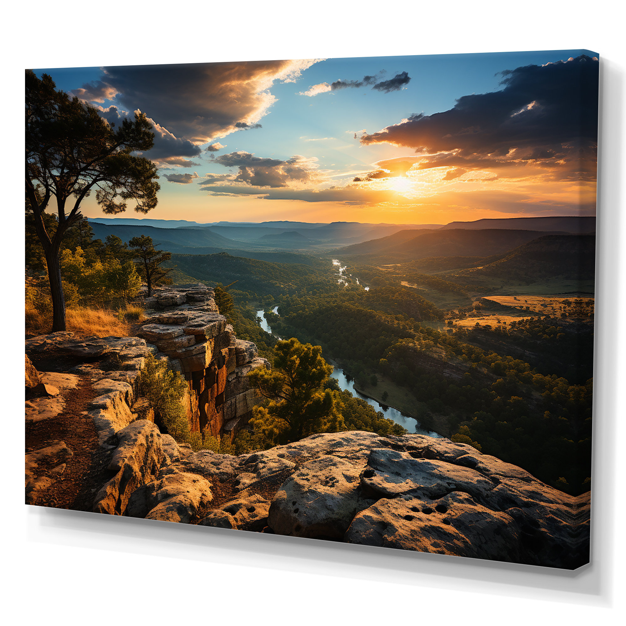 Millwood Pines Virginia Landscape Sunrise On Canvas Print | Wayfair