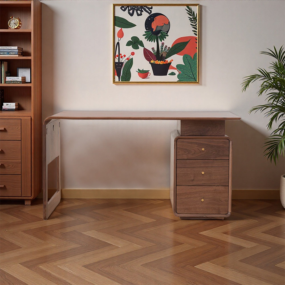 Hokku Designs Japanese style small minimalist desk | Wayfair