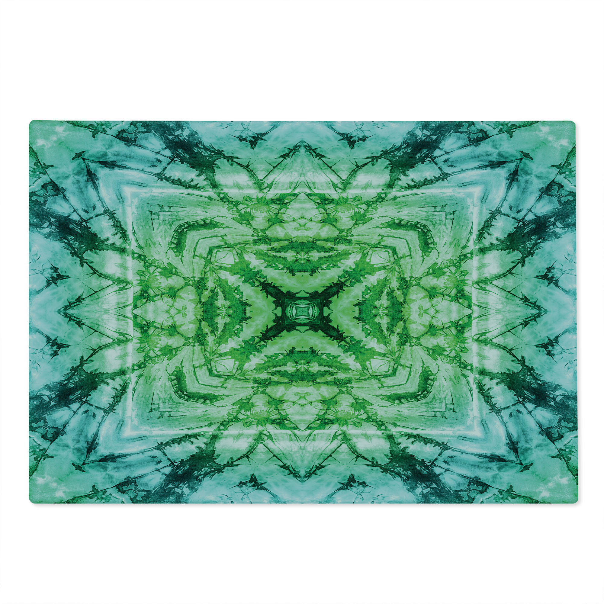Ambesonne Green Cutting Board Large Size Tie Dye Effect Bohemian Green ...