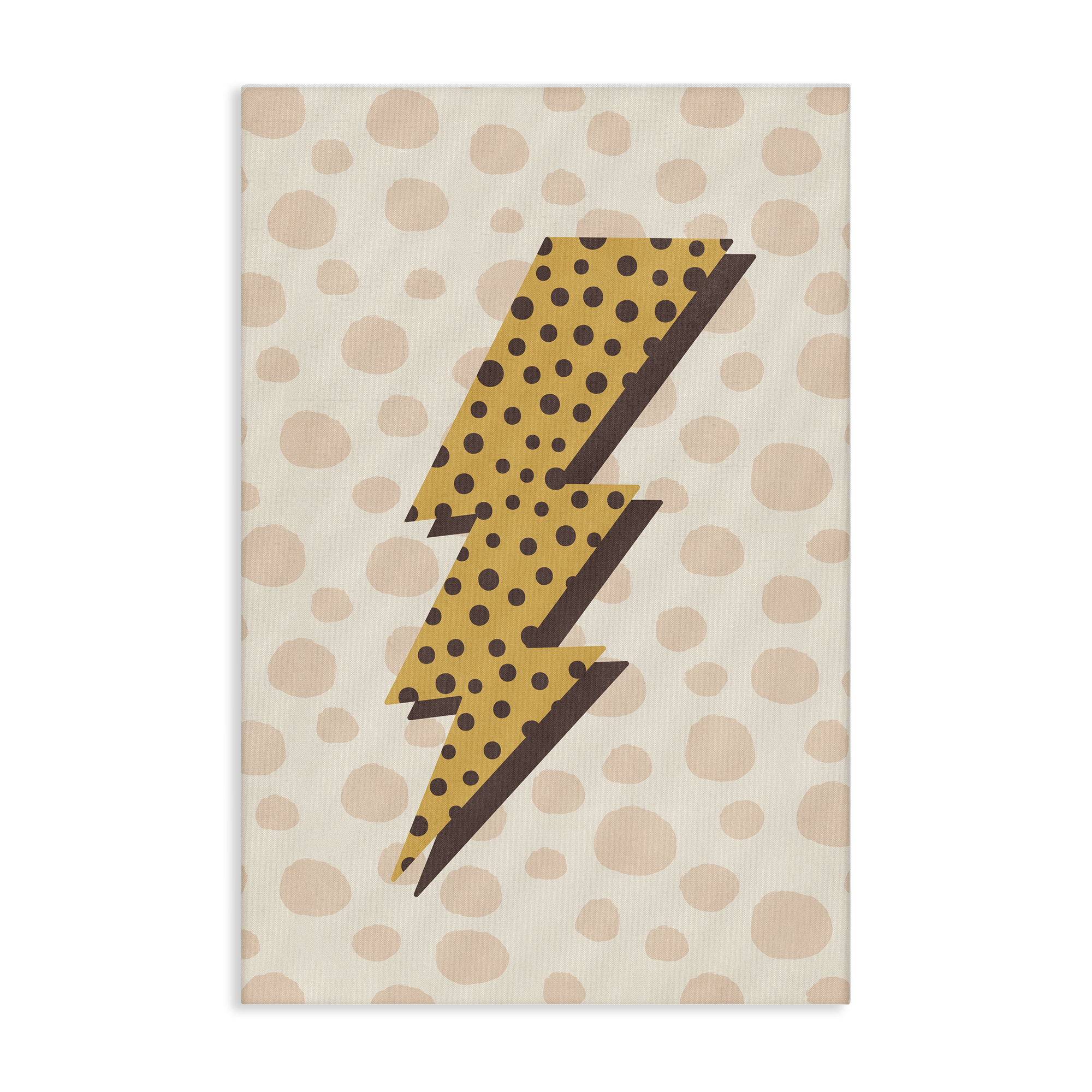Wrought Studio™ Dotted Lightning Bolt Canvas Wall Art by Nataly White ...