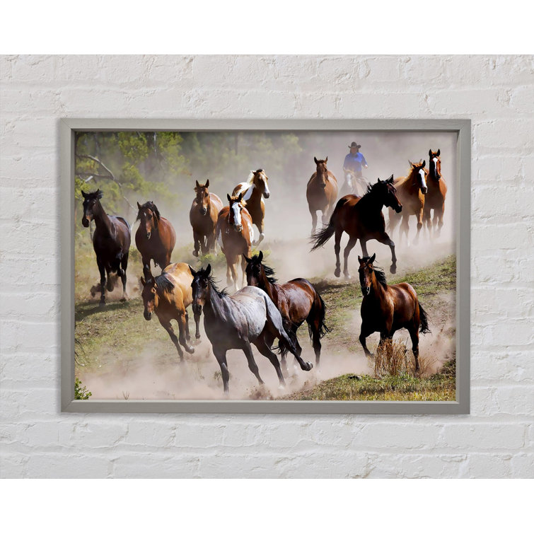 Bright Star Wild Horse Stampede - Single Picture Frame Art Prints on ...
