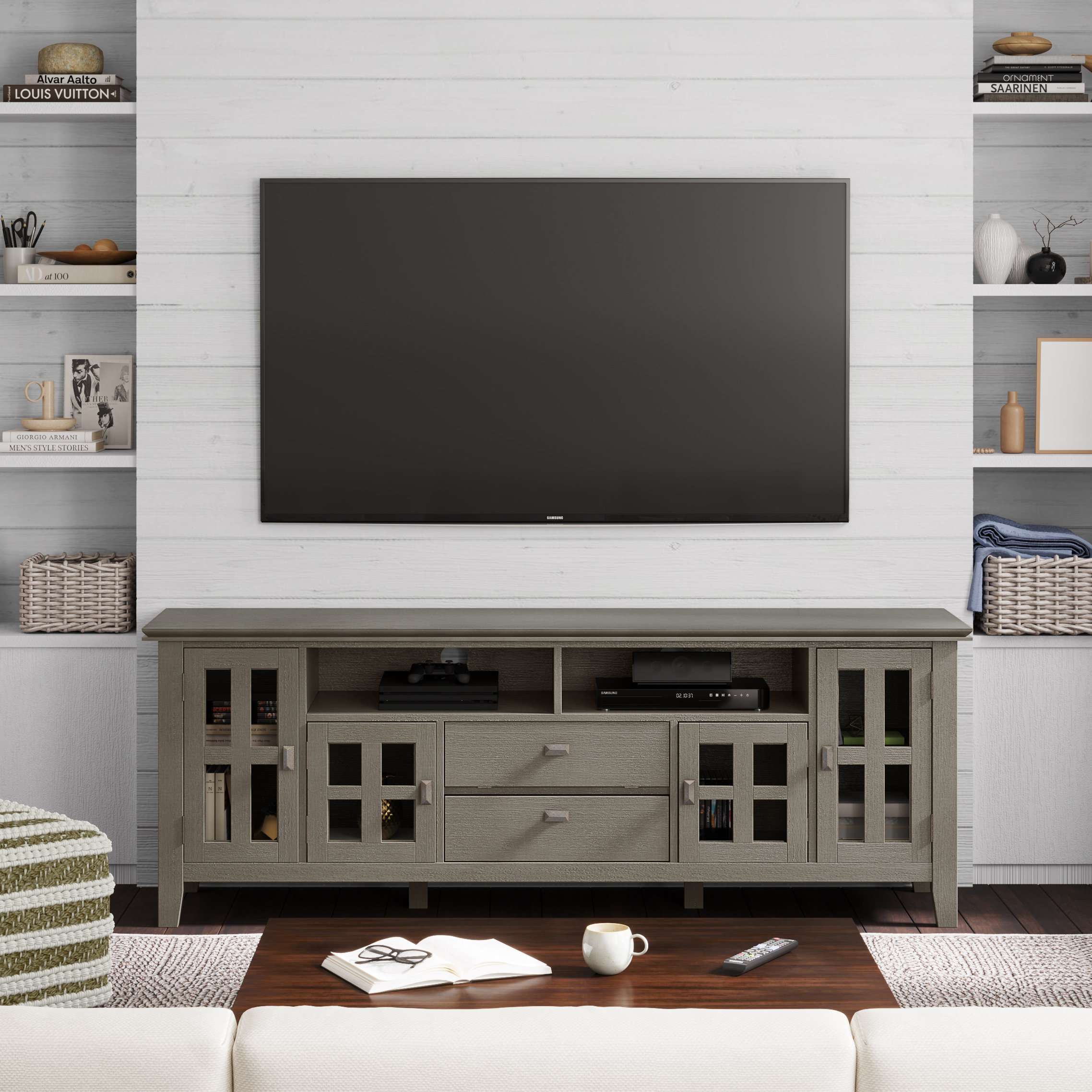 Simpli Home Artisan 72 inch TV Media Stand & Reviews | Wayfair