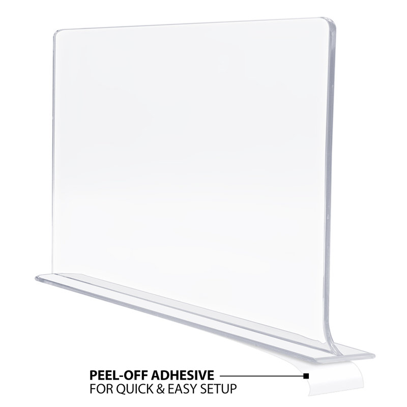 Sorbus Acrylic Adhesive Shelf Dividers 6-Pack | Wayfair