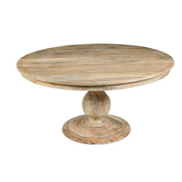 Rosalind Wheeler Conagh Pedestal Dining Table In Natural Finish On ...