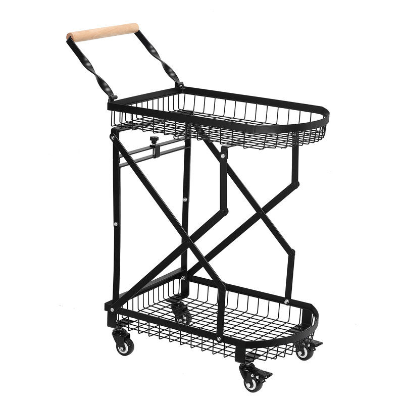 Haitral 24'' H x 17.7'' W Utility Cart with Wheels | Wayfair