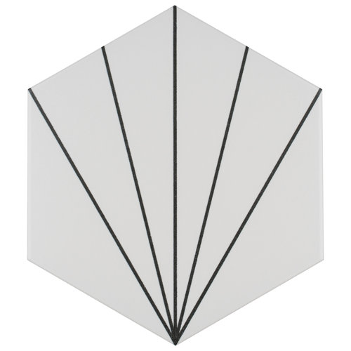 Merola Tile Aster 8.63" x 9.88" Porcelain Patterned Wall & Floor Tile ...