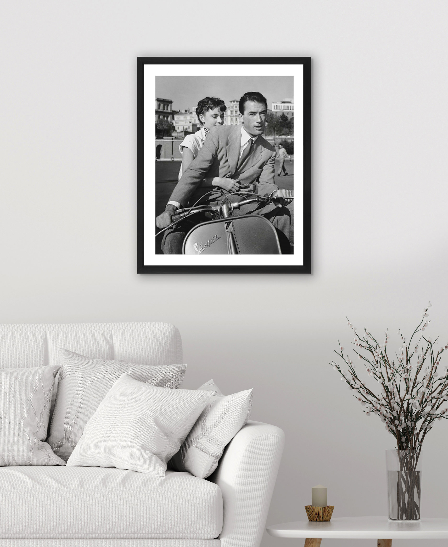 Brookpace Fine Art Audrey Hepburn And Gregory Peck Riding A Vespa In ...