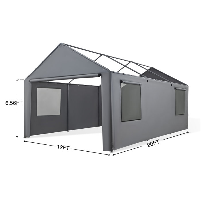 Gardesol 12 Ft. W x 20 Ft. D Replacement Carport Sidewall & Reviews ...