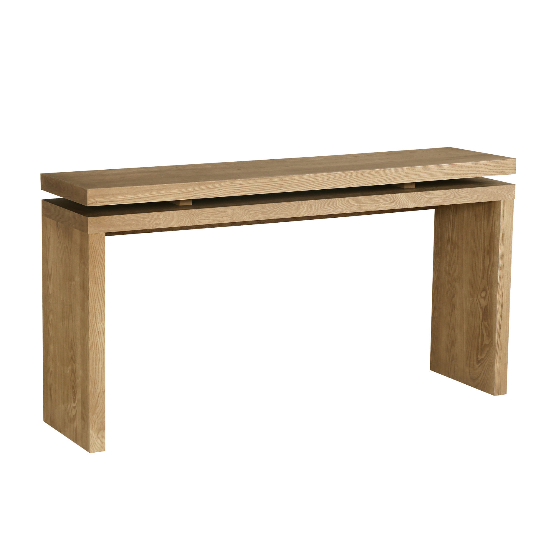 Latitude Run® Antique Brown Entryway Table 60 Inches, Double Board ...