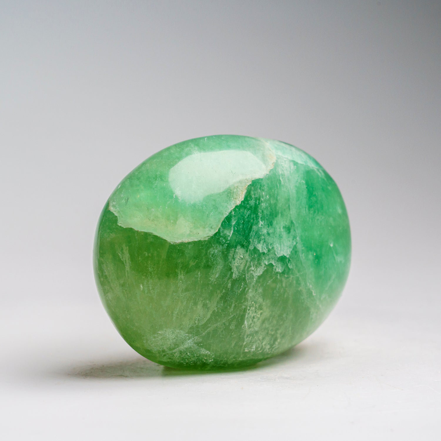 Astro Gallery of Gems Genuine Polished Green Fluorite Palm Crystal ...