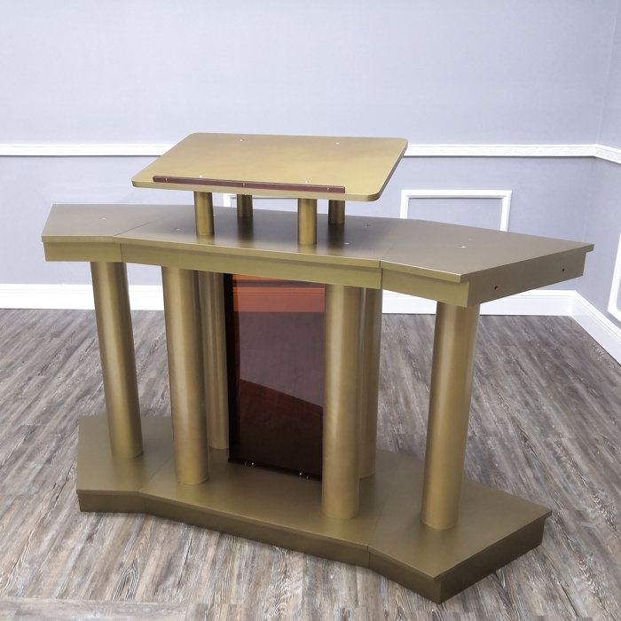 FixtureDisplays Large Church Pulpit, Deluxe Podium Lectern, Debate ...