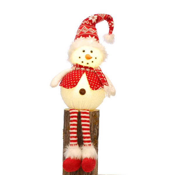 The Seasonal Aisle Dangly Legs Snowman with Hat | Wayfair.co.uk