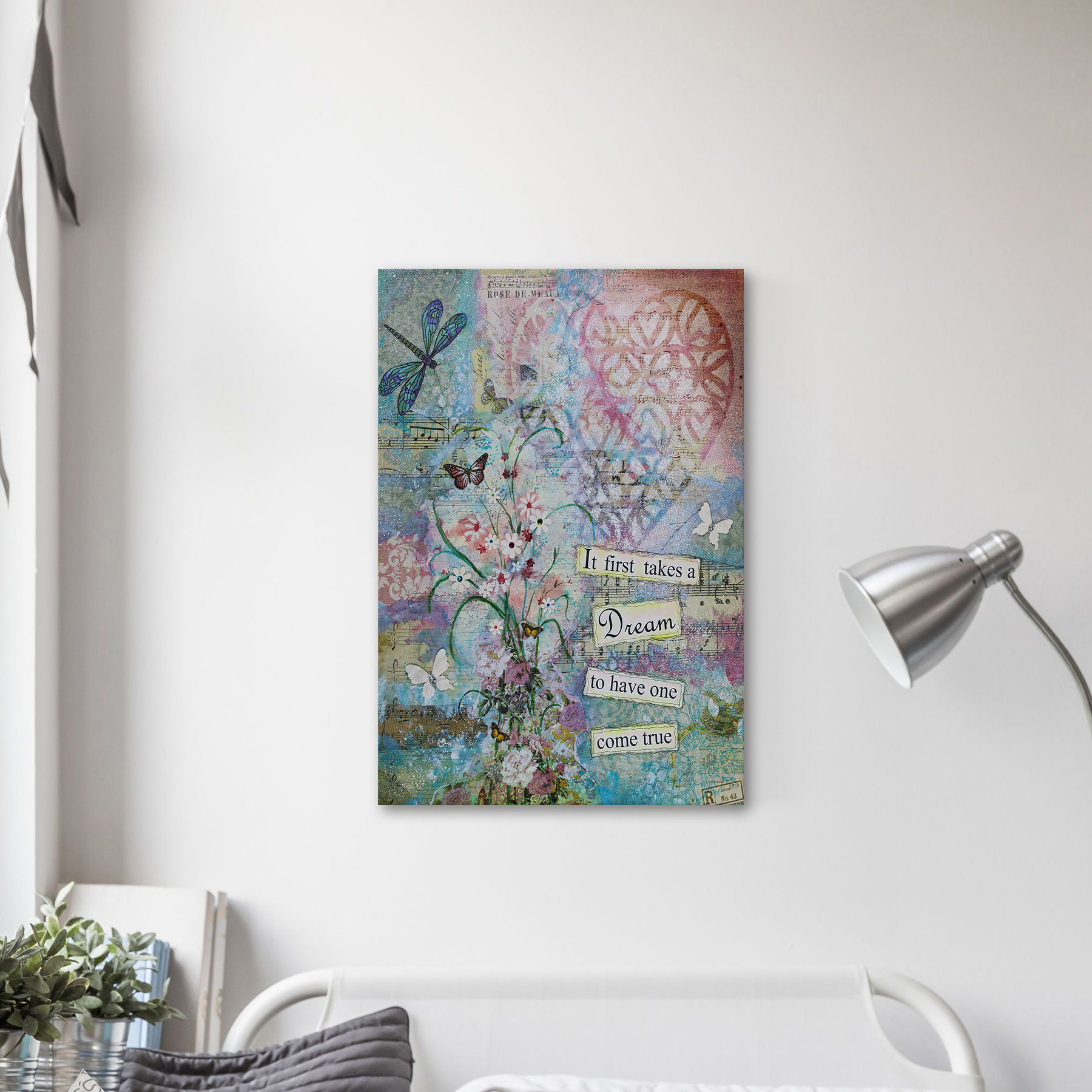 Trinx Morrell 'First Dream' Graphic Art Print on Wrapped Canvas | Wayfair