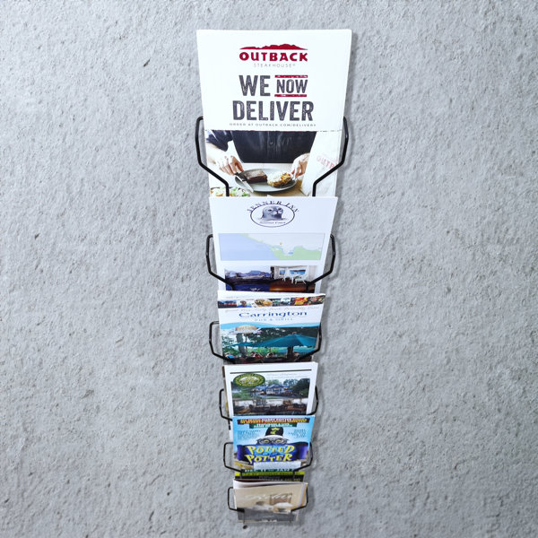 FixtureDisplays Vertical Wall Mounting 6 Pockets 4 X 6" Greeting Card ...