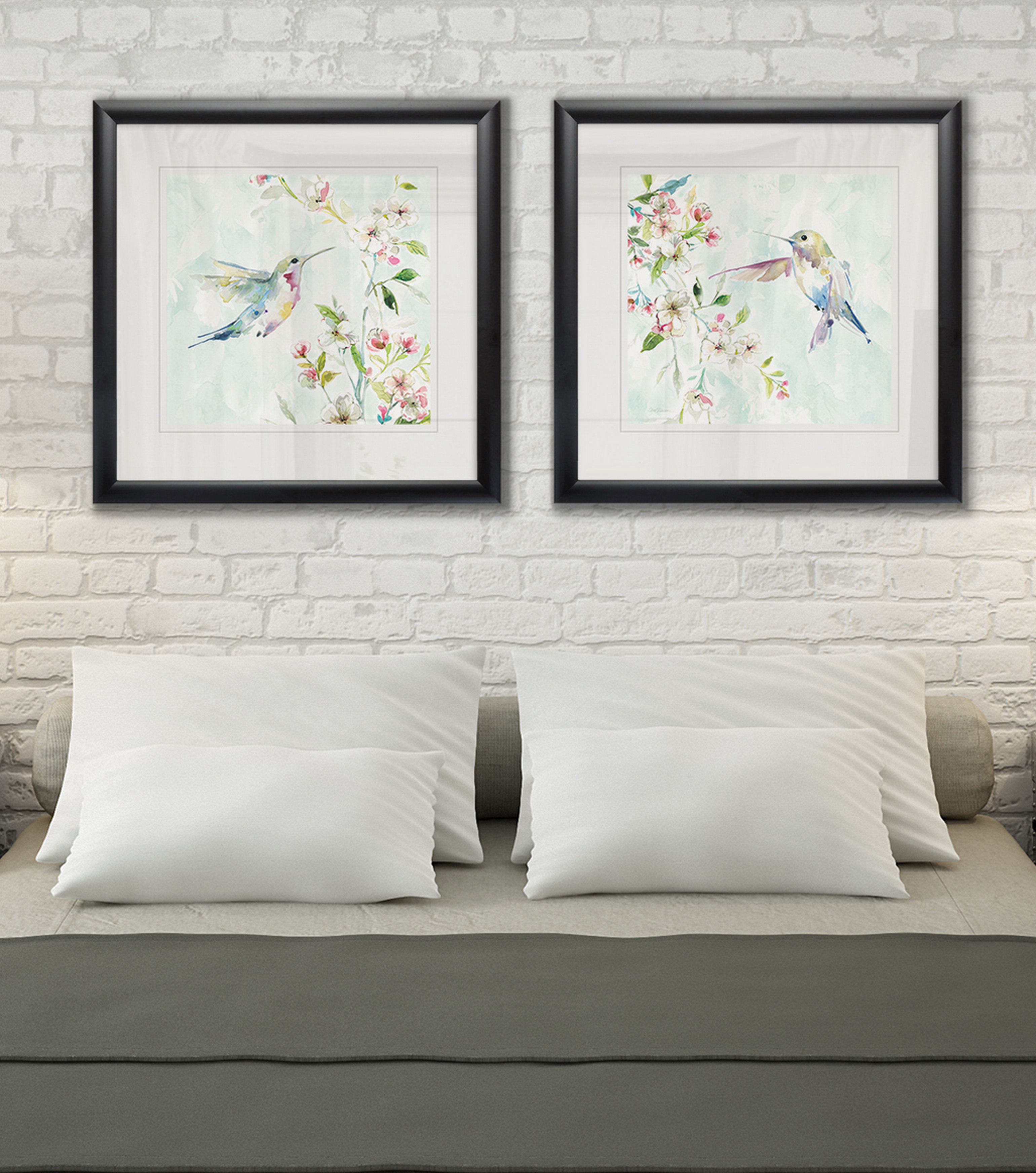 Charlton Home® Hummingbird III - 2 Piece Picture Frame Print Set ...