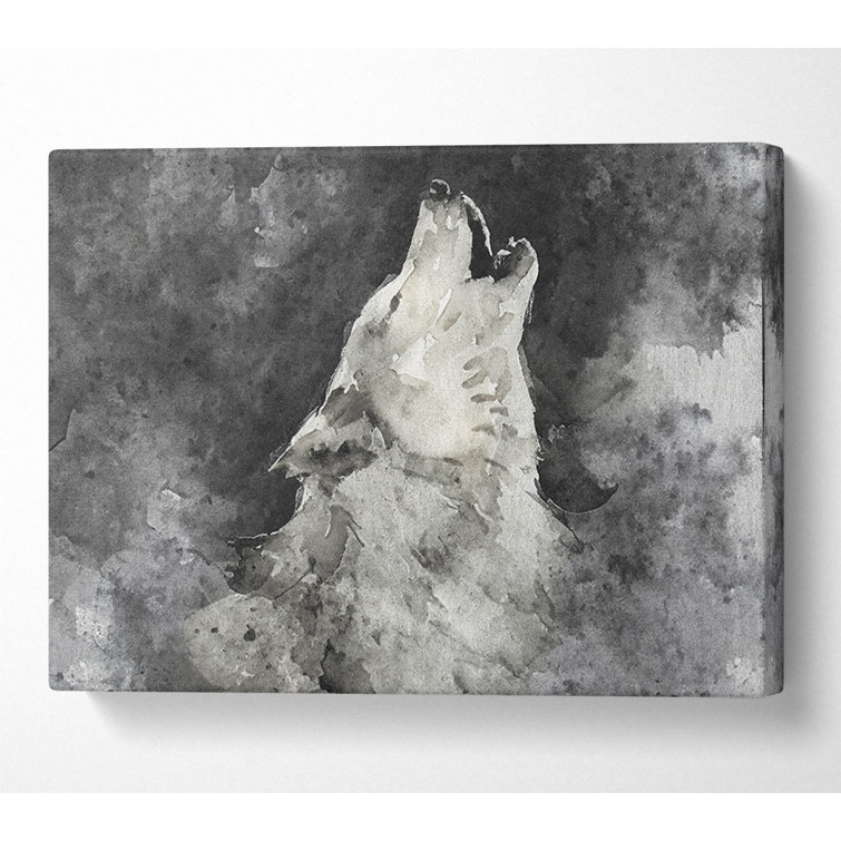 Alpen Home Howling Wolf Calling His - Wrapped Canvas Art Prints ...