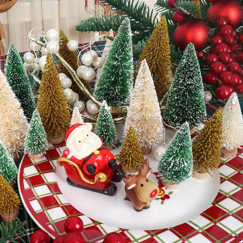 The Holiday Aisle® Miniature Pine Tree Tabletop Christmas Tree Small ...