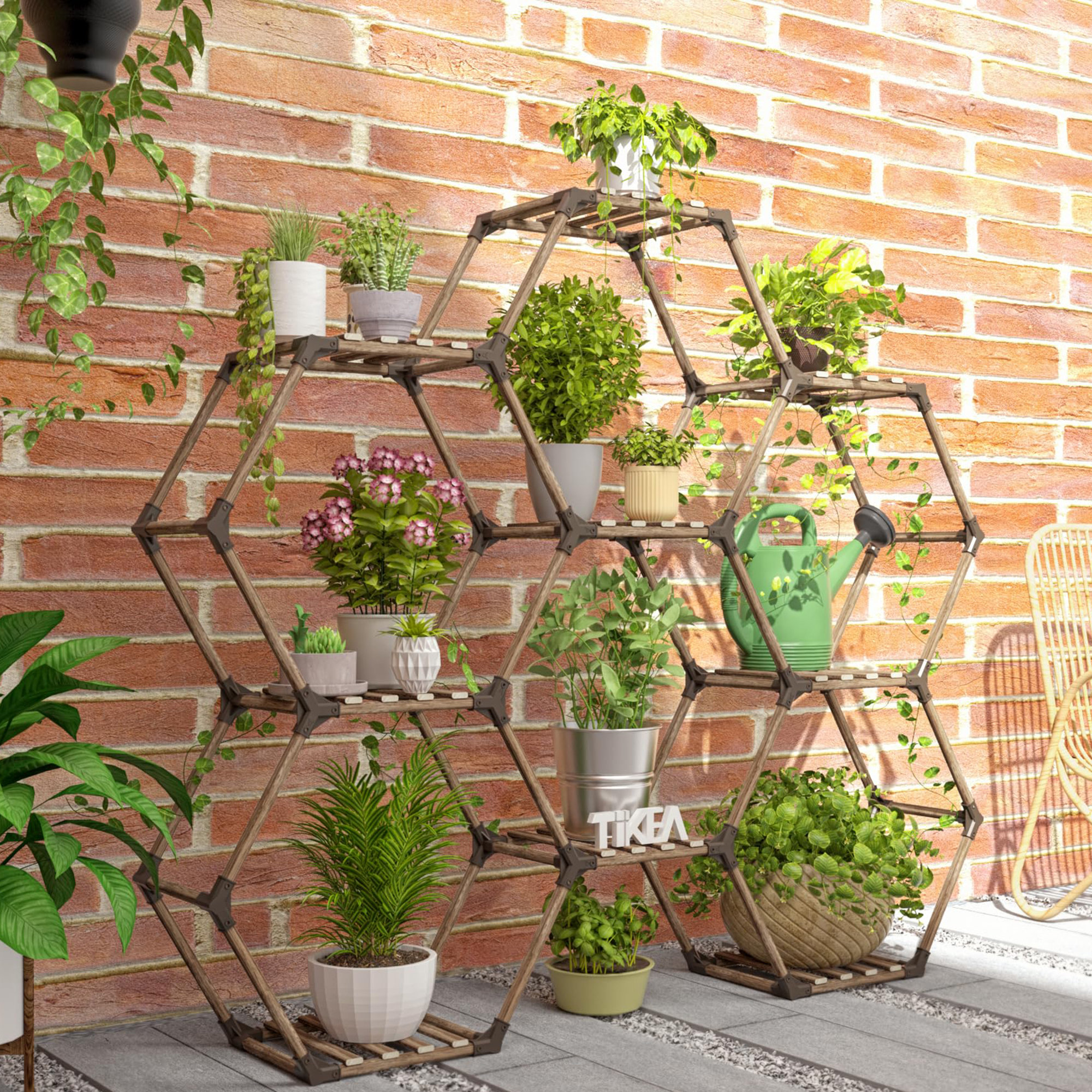 Arlmont & Co. Hexagonal Plant Stand for Multiple Plants - Wayfair Canada