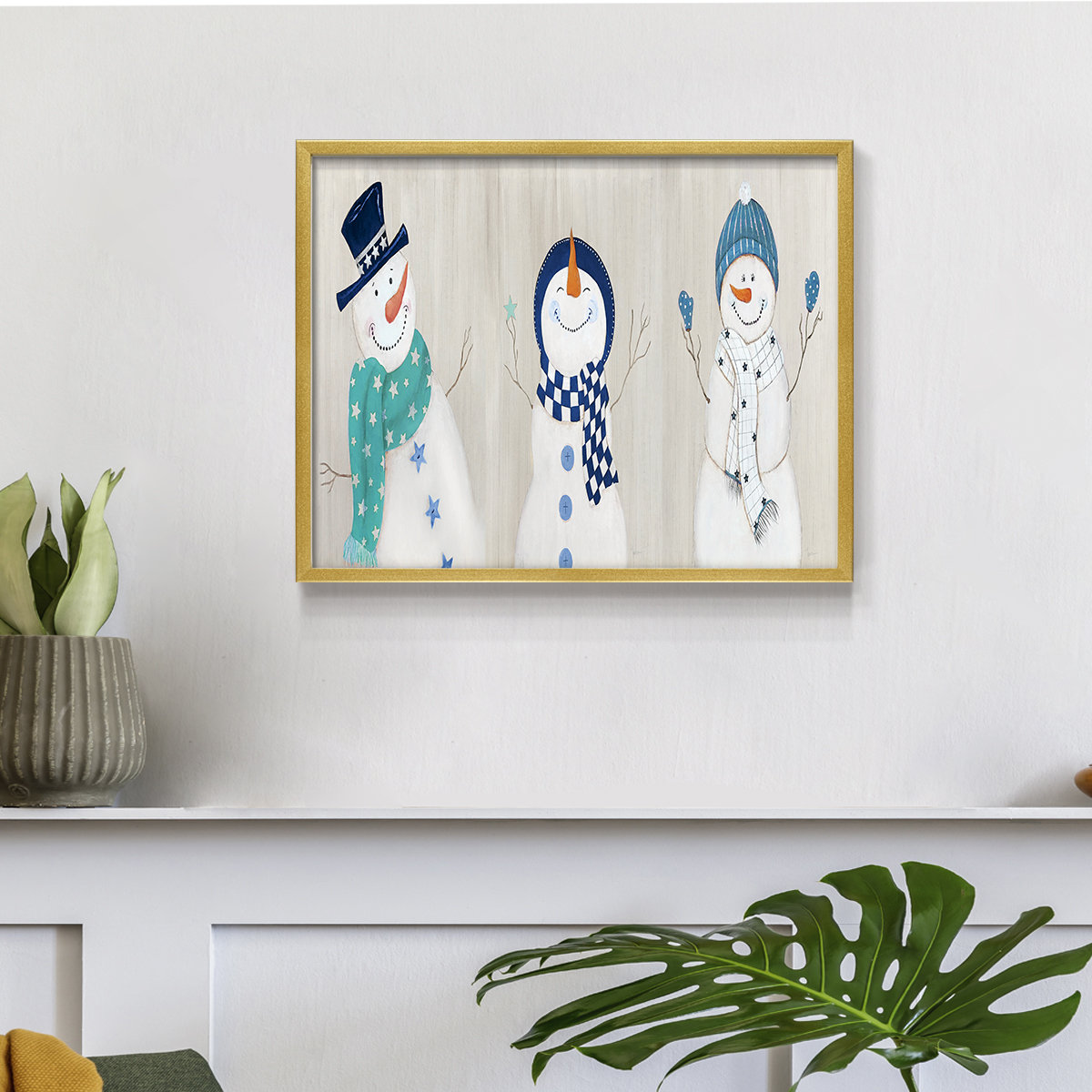 The Holiday Aisle® Christmas Friends -Framed Print - Restickable | Wayfair