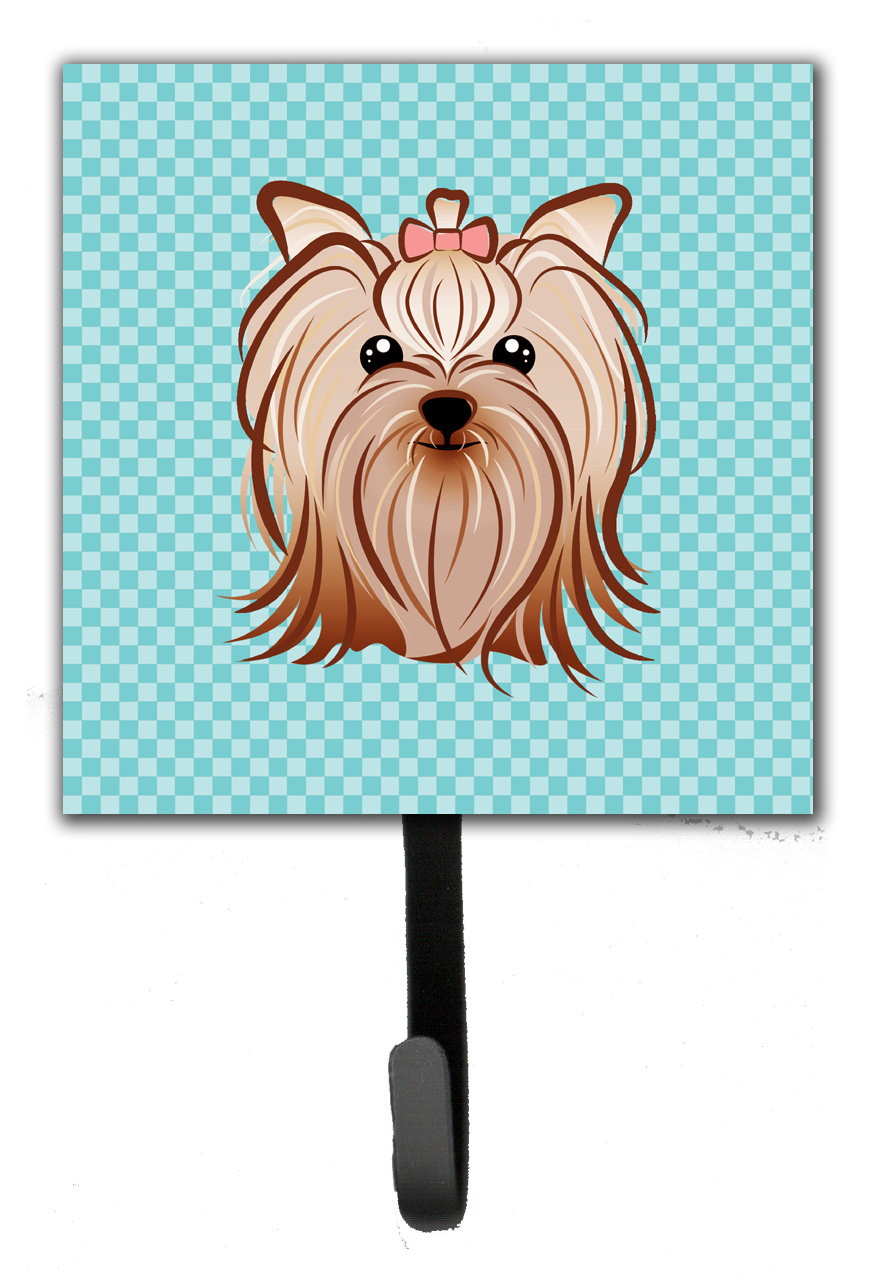 Caroline's Treasures Checkerboard Yorkie Yorkshire Terrier Leash Holder ...
