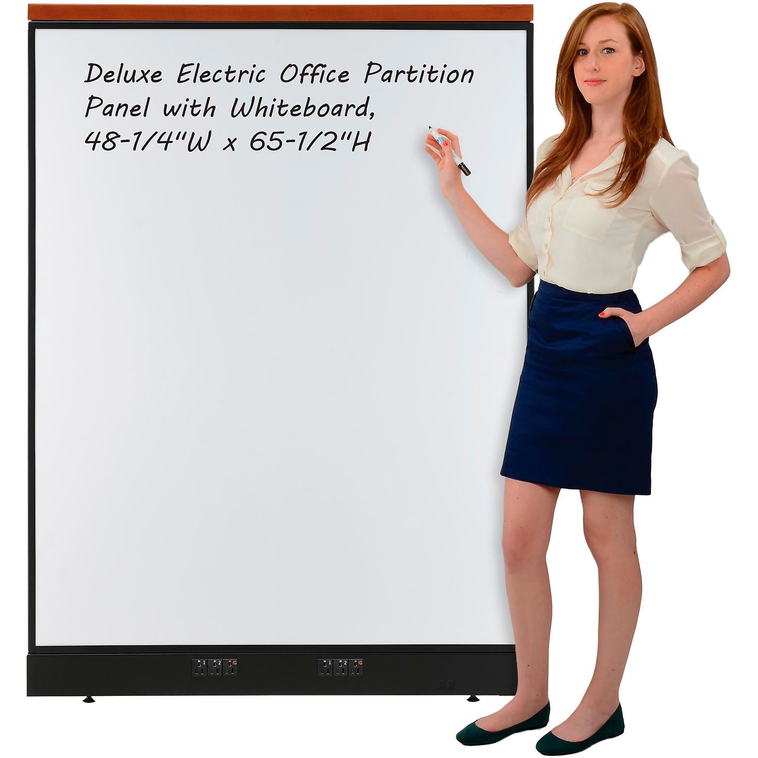 Global Industrial Interion Deluxe Electric Office Partition Panel With ...