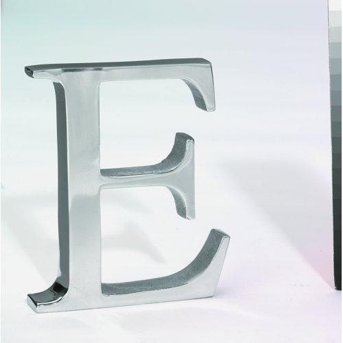 Wrought Studio 6" Tall Aluminum Letter Block E | Wayfair